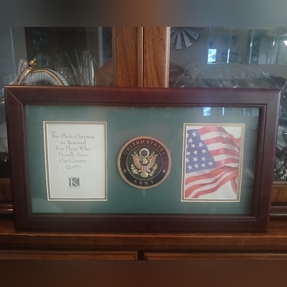 Accents | Us Army Medallion Double Picture Frame | Poshmark